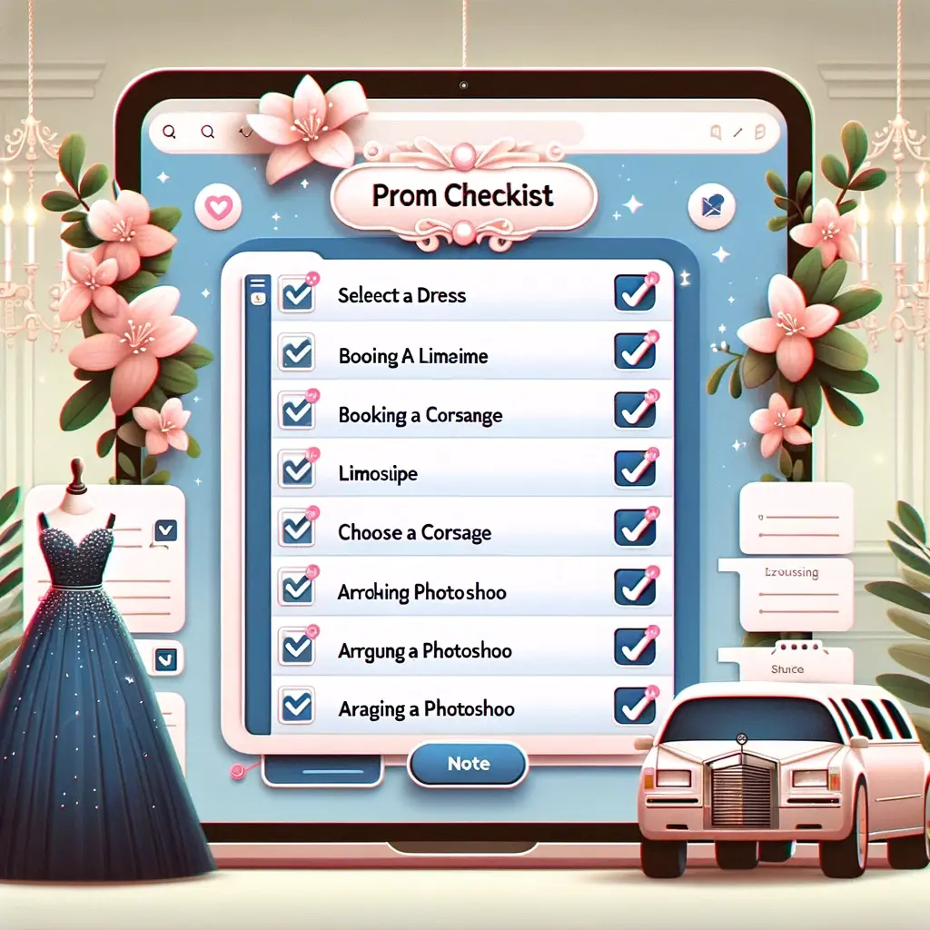 Sponsor a schools Prom Checklist, keeping everyone on track